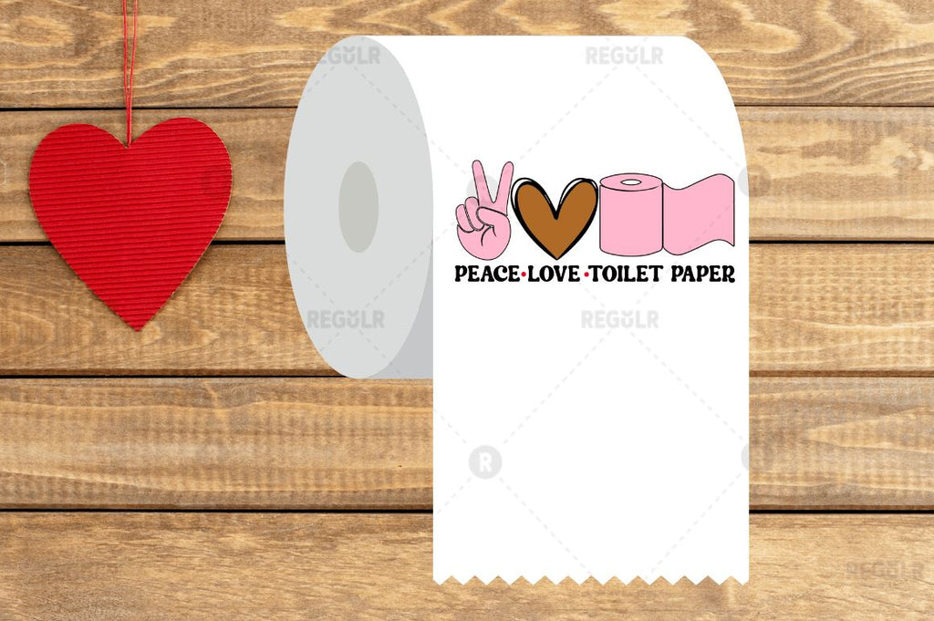 Peace love toilet paper SVG - So Fontsy
