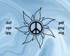 Peace Sign Sun SVG Cut File - So Fontsy