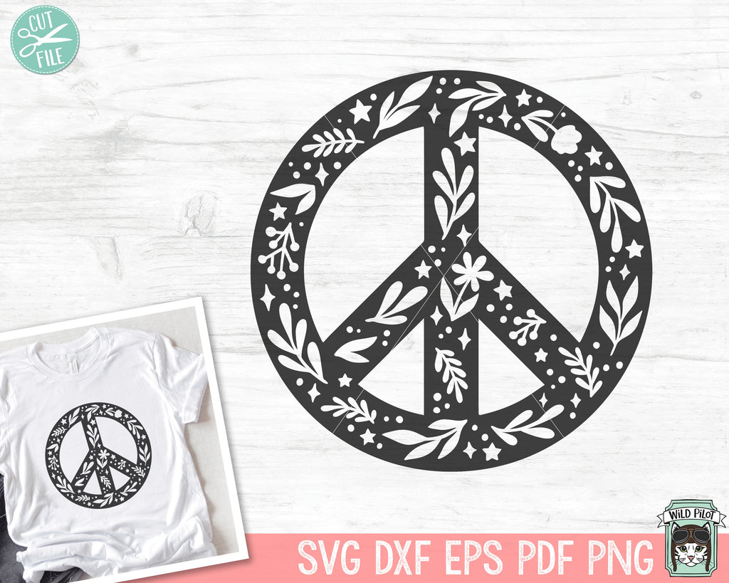 Peace Symbol SVG, Peace Sign SVG file, Peace svg, Love SVG, Peace cut ...