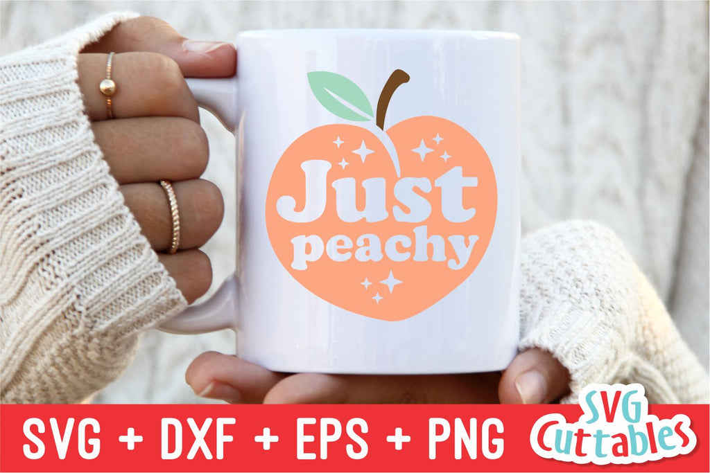 Peach svg - Just Peachy Cut File - svg - dxf - eps - Peach Sticker png ...