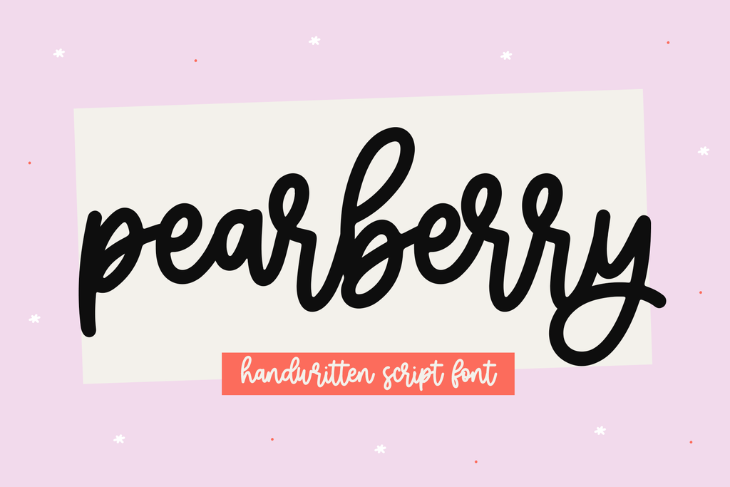 Pearberry - Handwritten Script Font - So Fontsy