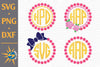 Pearl Monogram SVG, PNG, DXF Digital Files Include - So Fontsy