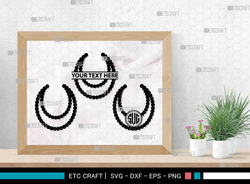 Pearls Monogram, Pearls Silhouette, Pearls SVG, Baby Pearls Svg, Neckl ...