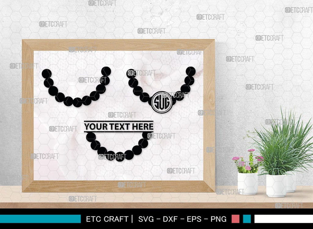 Pearls Monogram, Pearls Silhouette, Pearls SVG, Baby Pearls Svg ...