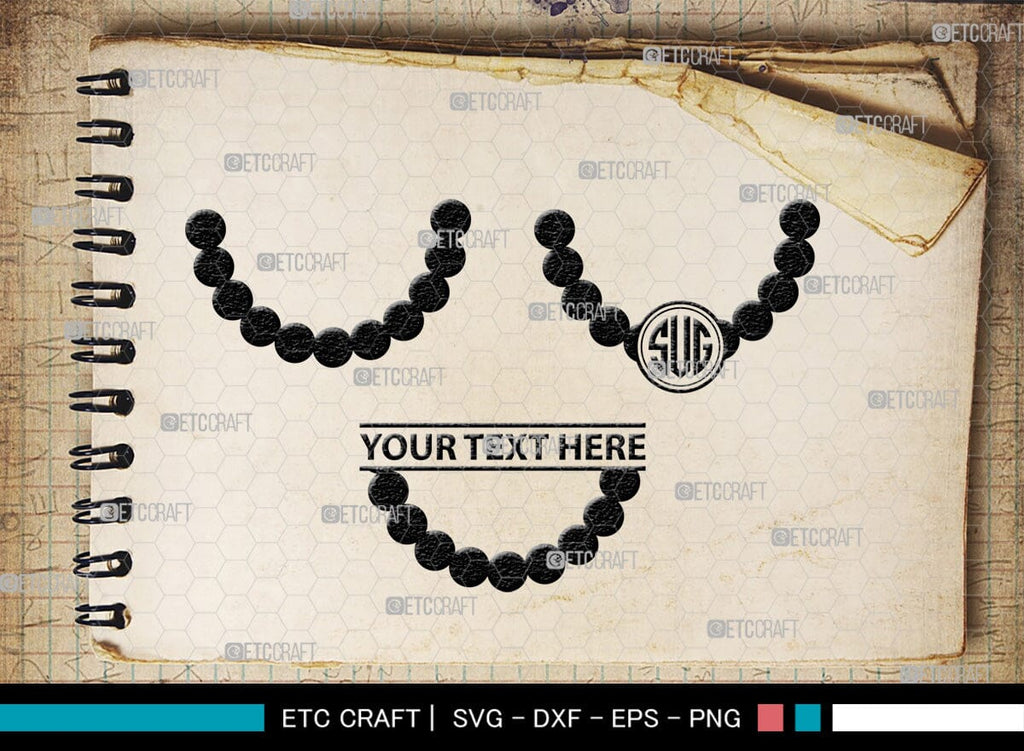 Pearls Monogram, Pearls Silhouette, Pearls SVG, Baby Pearls Svg ...