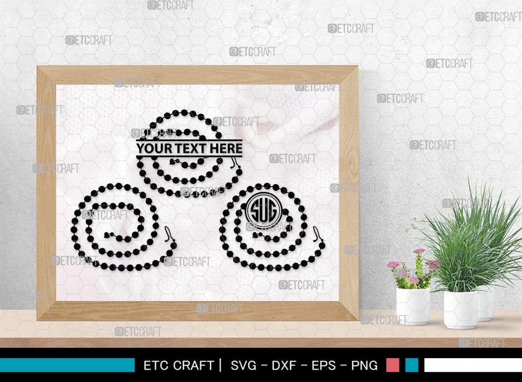 Pearls Monogram, Pearls Silhouette, Pearls SVG, Baby Pearls Svg ...