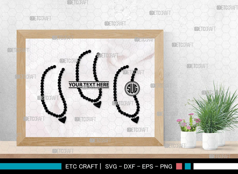 Pearls Monogram, Pearls Silhouette, Pearls SVG, Baby Pearls Svg ...