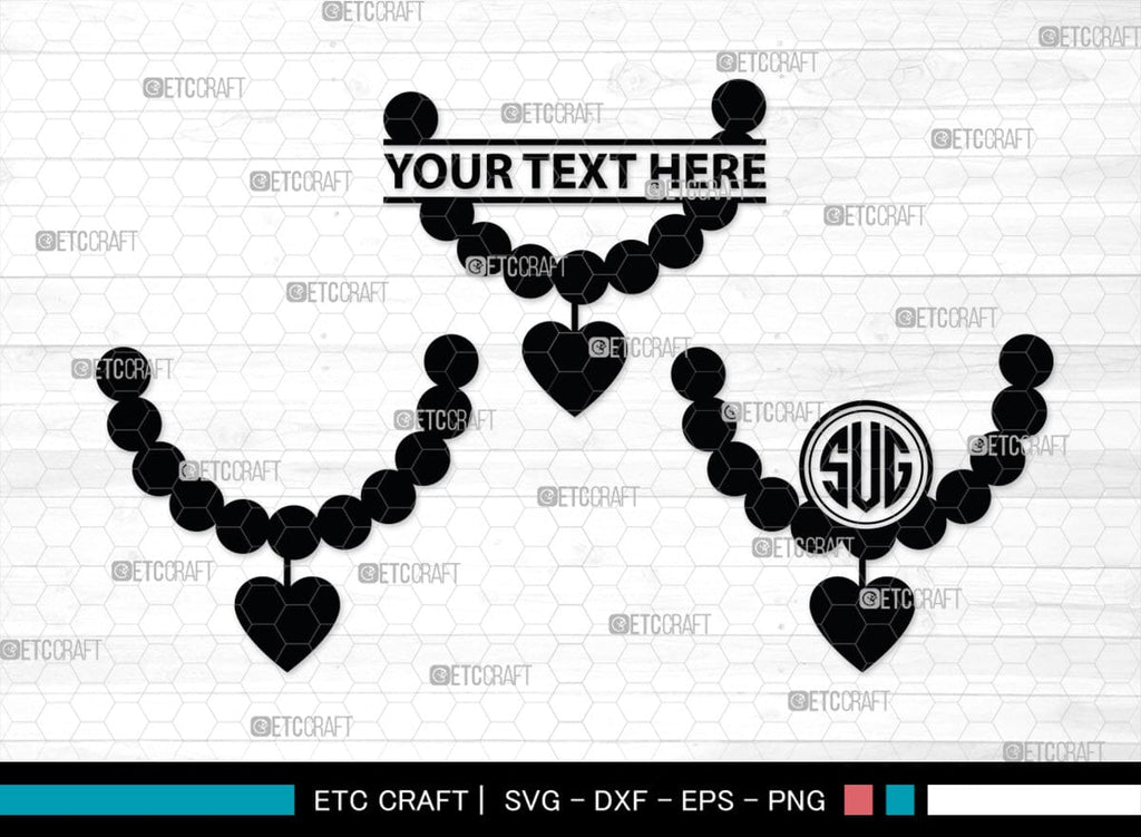 Pearls Monogram, Pearls Silhouette, Pearls SVG, Baby Pearls Svg ...