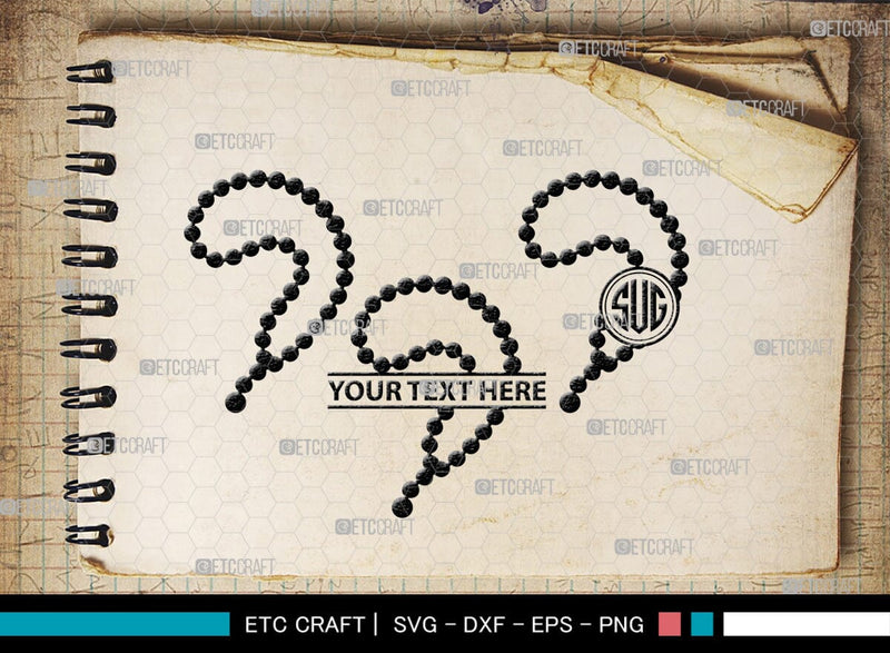 Pearls Monogram, Pearls Silhouette, Pearls SVG, Baby Pearls Svg, Neckl ...