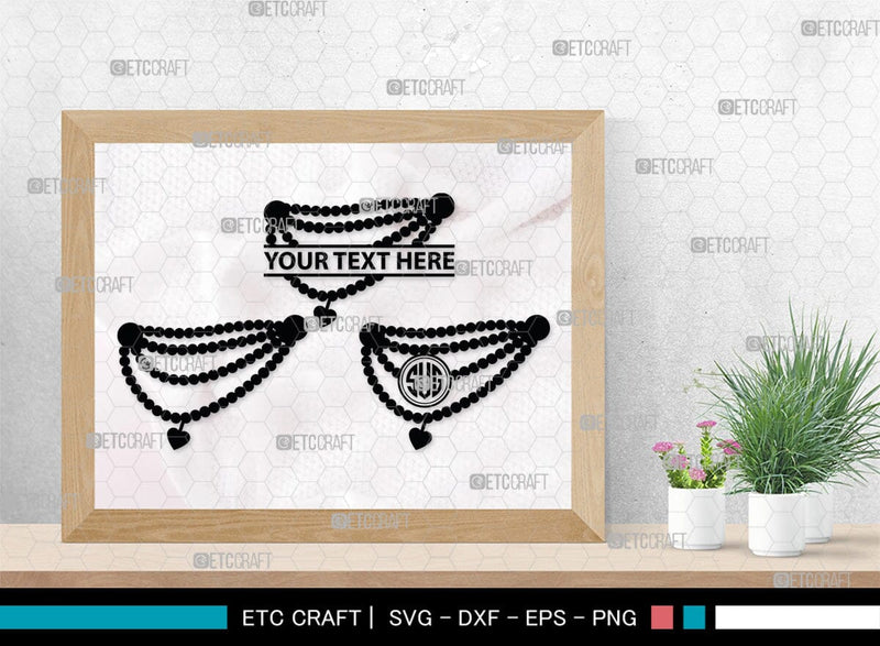 Pearls Monogram, Pearls Silhouette, Pearls SVG, Baby Pearls Svg ...