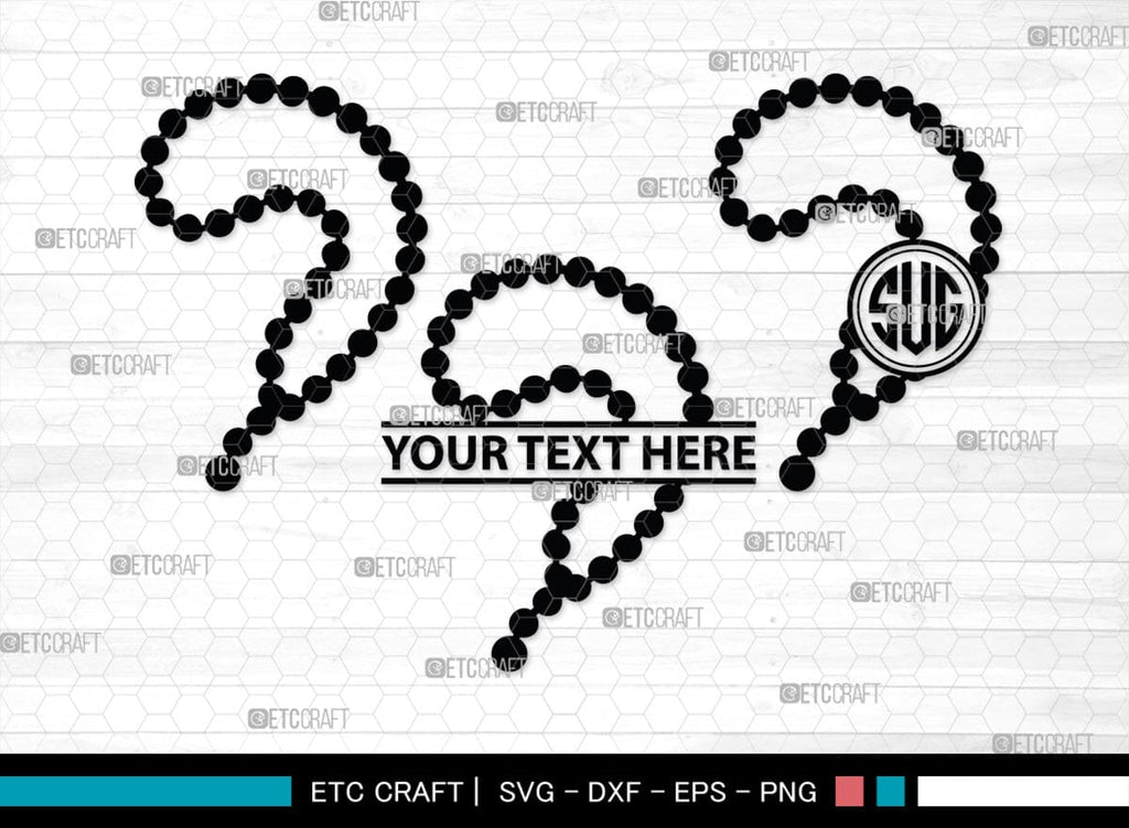 Pearls Monogram, Pearls Silhouette, Pearls SVG, Baby Pearls Svg, Neckl ...