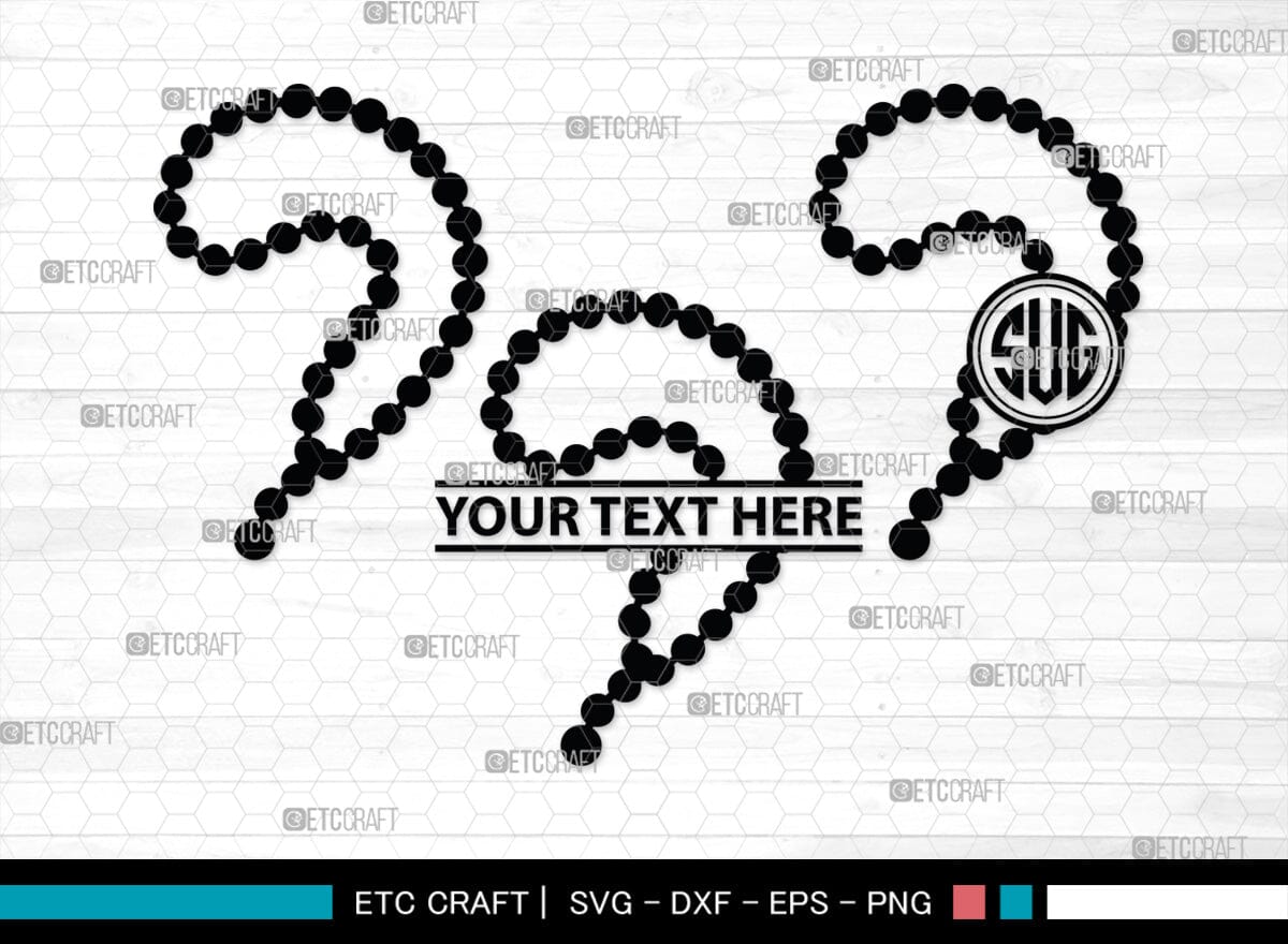 Pearls Monogram, Pearls Silhouette, Pearls SVG, Baby Pearls Svg, Neckl ...