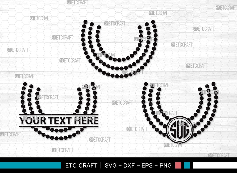 Pearls Monogram SVG | Baby Pearls Svg | Necklace Svg | Pearl Necklace ...