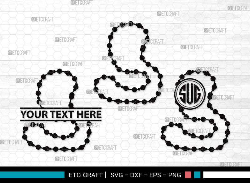 Pearls Monogram SVG | Baby Pearls Svg | Necklace Svg | Pearl Necklace ...