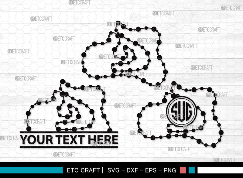 Pearls Monogram SVG | Baby Pearls Svg | Necklace Svg | Pearl Necklace ...