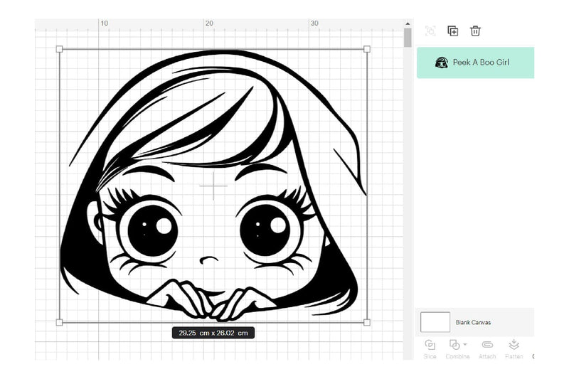 Peeking SVG | Peek a Boo Girl SVG Cut File For Cricut - So Fontsy