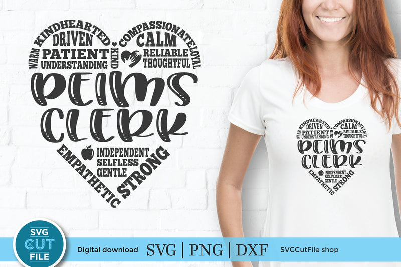 PEIMS clerk svg, an attendance clerk svg - So Fontsy