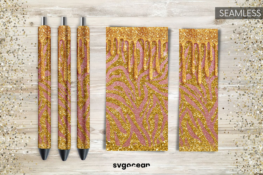 Pen Wraps Leopard Glitter Bundle | PNG | Sublimation - So Fontsy