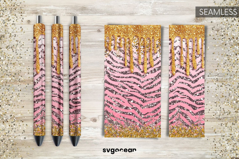 Pen Wraps Leopard Glitter Bundle | PNG | Sublimation - So Fontsy