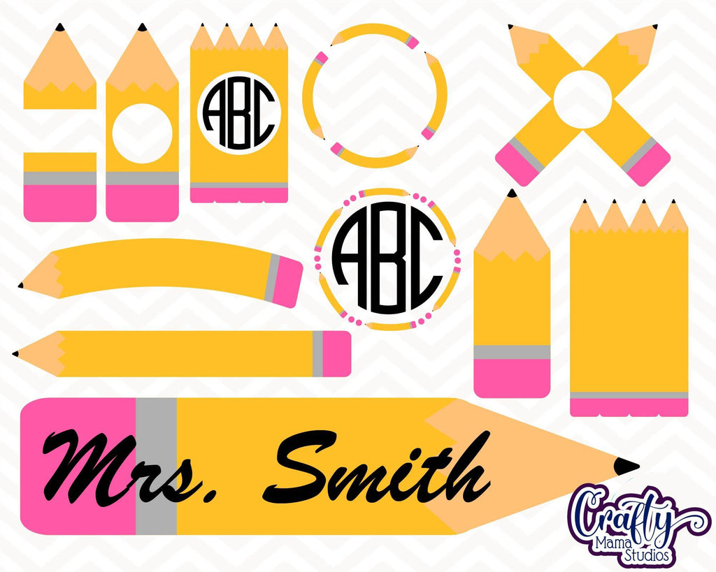Pencils Bundle - School Svg Cut File - So Fontsy