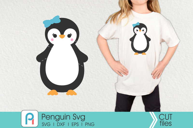 Penguin Svg, Penguin Clip Art, Penguin Cut File, Penguin Dxf - So Fontsy