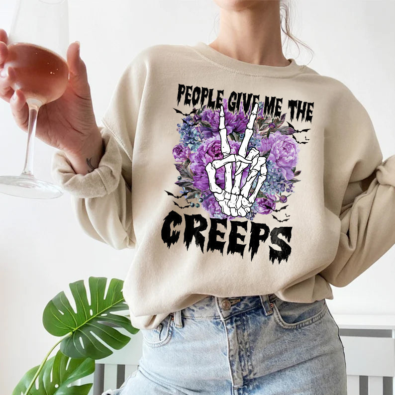 People give me the creeps PNG- Sublimation Design,Halloween sublimation ...