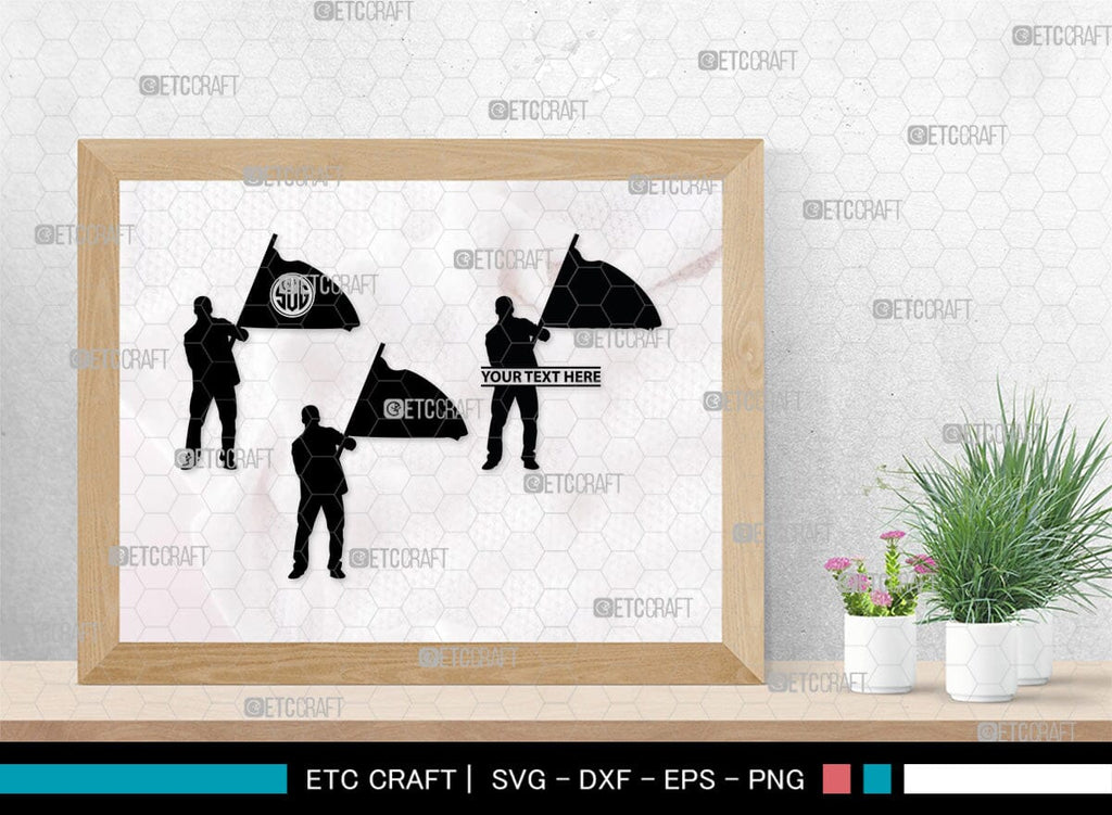 People With Flags Monogram, People With Flags Silhouette, People With ...