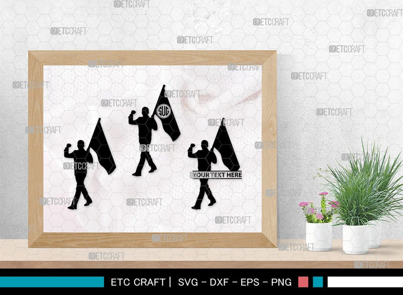 People With Flags Monogram, People With Flags Silhouette, People With ...