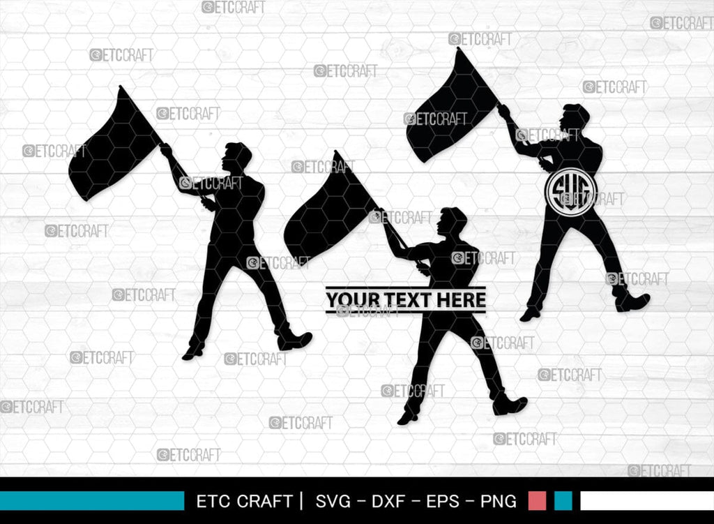 People With Flags Monogram, People With Flags Silhouette, People With ...