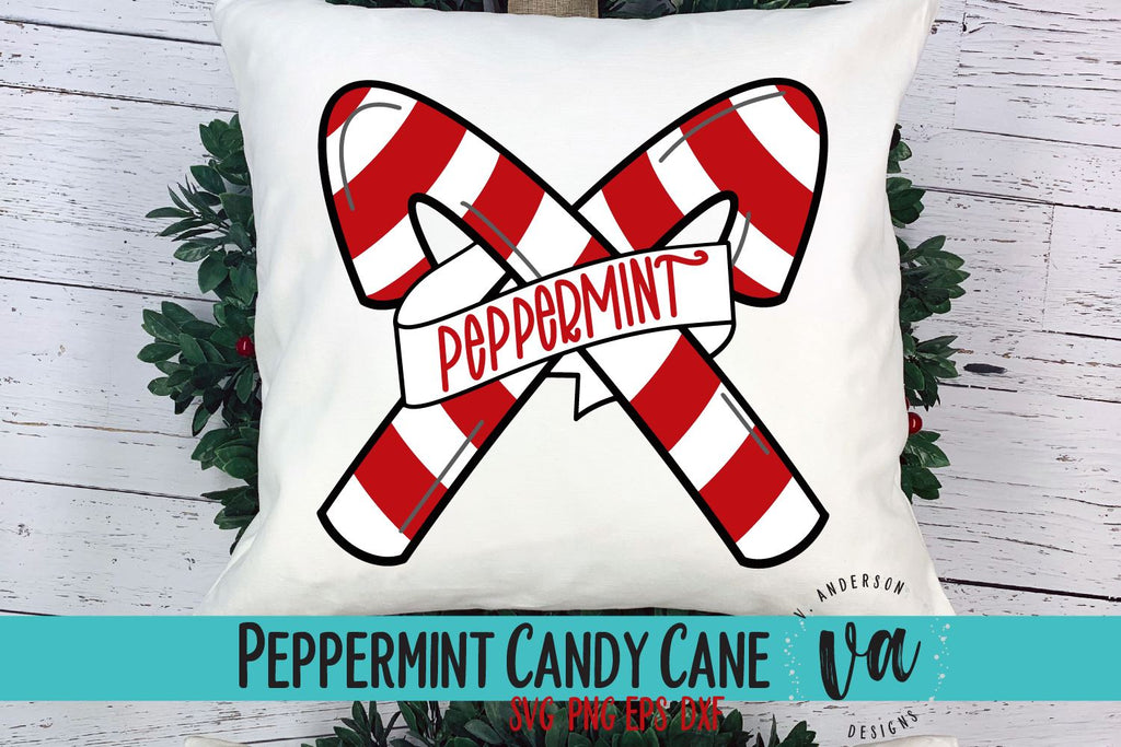 Peppermint Candy Cane SVG - So Fontsy