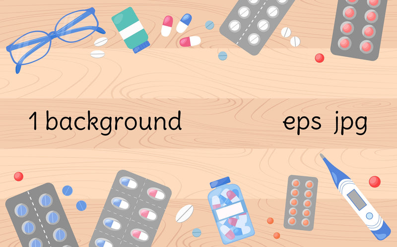 Pharmacy Vector Collection | Medicine PNG Clipart | Patterns - So Fontsy