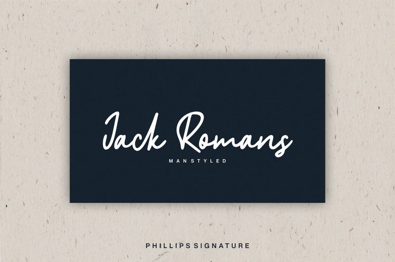 Phillips – Signature Font - So Fontsy