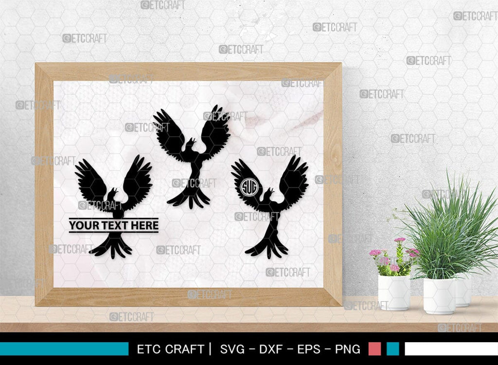 Phoenix Monogram, Phoenix Silhouette, Phoenix SVG, Phoenix Bird Svg ...