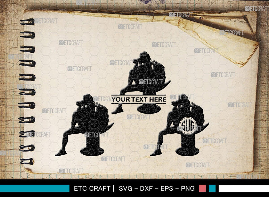 Photographer Monogram, Photographer Silhouette, Photographer SVG ...