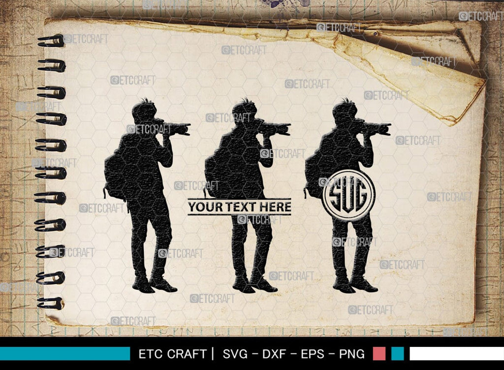 Photographer Monogram, Photographer Silhouette, Photographer SVG ...