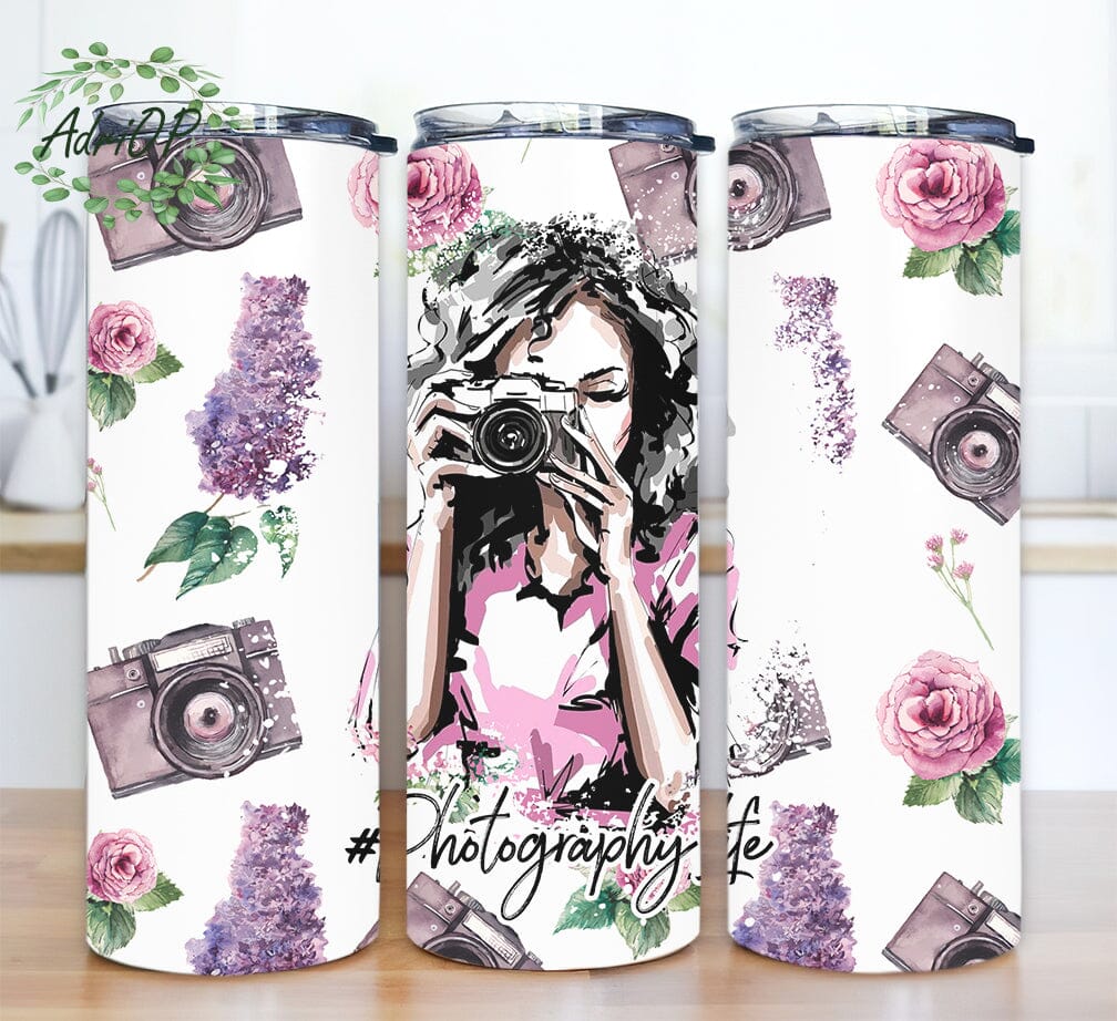 Photography Life 20oz Skinny Tumbler Png, Camera Png, Photography Png ...