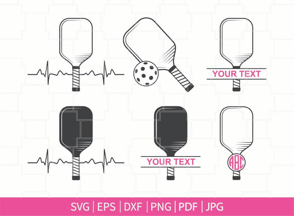 Pickleball paddles Svg, Pickleball svg Bundle, Pickleball Monogram ...