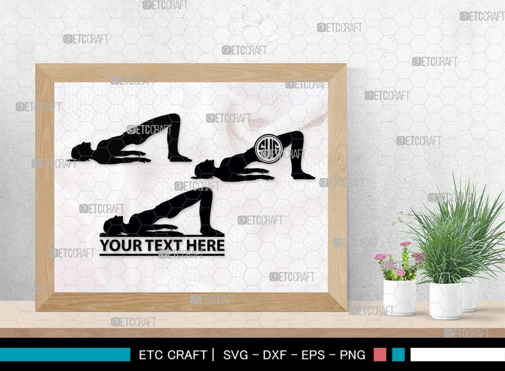 Pilates Monogram, Pilates Silhouette, Pilates SVG, Fitness Svg ...