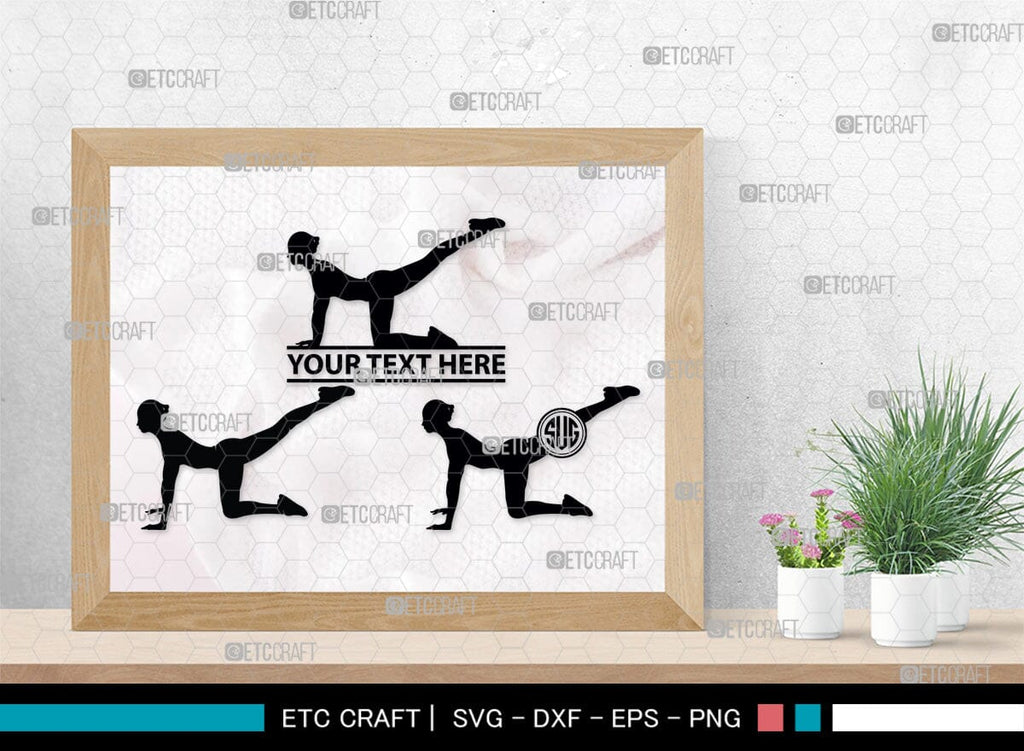 Pilates Monogram, Pilates Silhouette, Pilates SVG, Fitness Svg ...