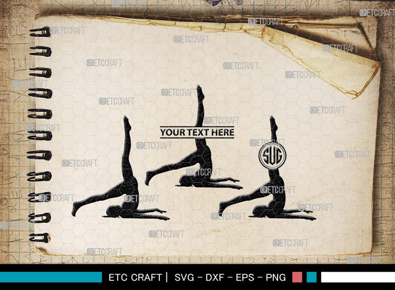 Pilates Monogram, Pilates Silhouette, Pilates SVG, Fitness Svg ...