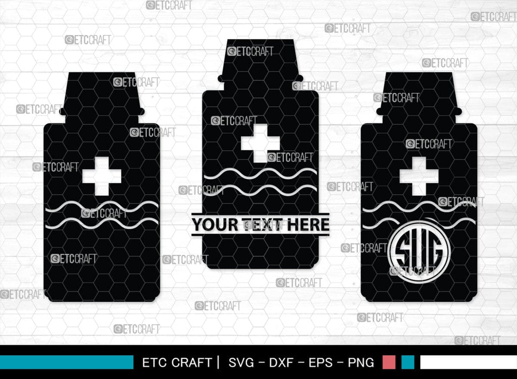 Pill Bottle Monogram, Pill Bottle Silhouette, Pill Bottle SVG, Pain ...