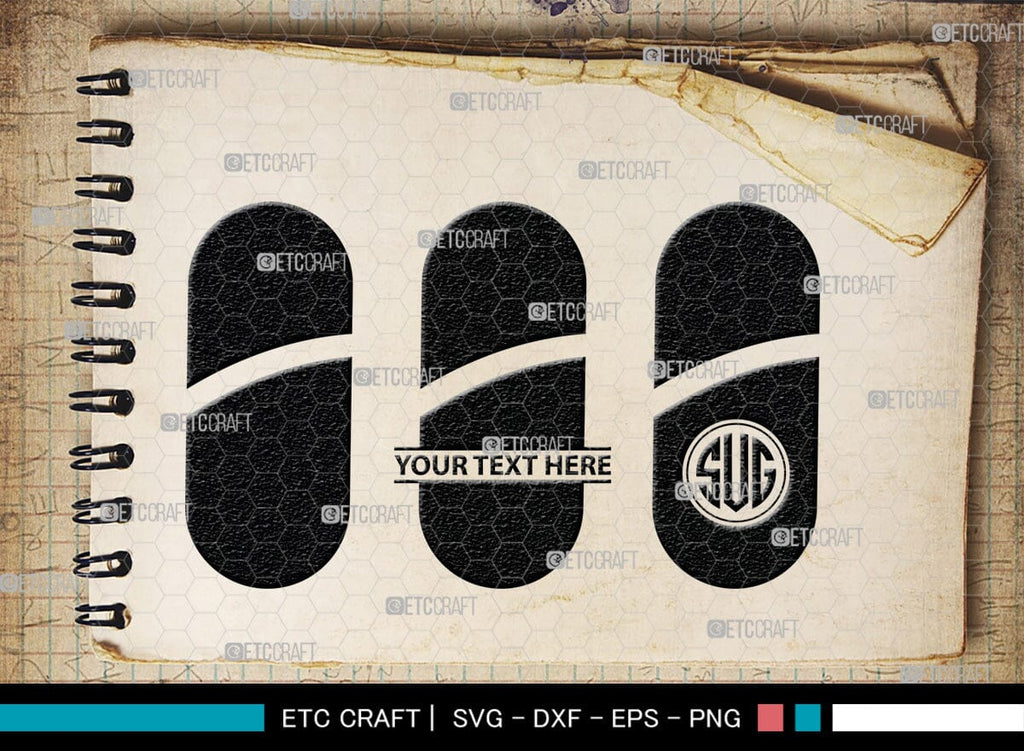 Pill Bottle Monogram, Pill Bottle Silhouette, Pill Bottle SVG, Pain ...