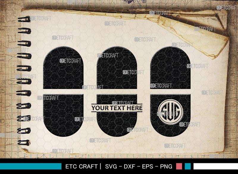 Pill Bottle Monogram, Pill Bottle Silhouette, Pill Bottle SVG, Pain ...