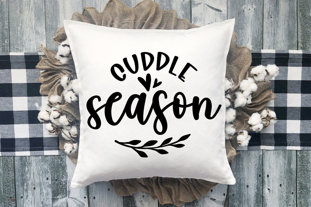 Pillow Design SVG Cuddle Season - So Fontsy