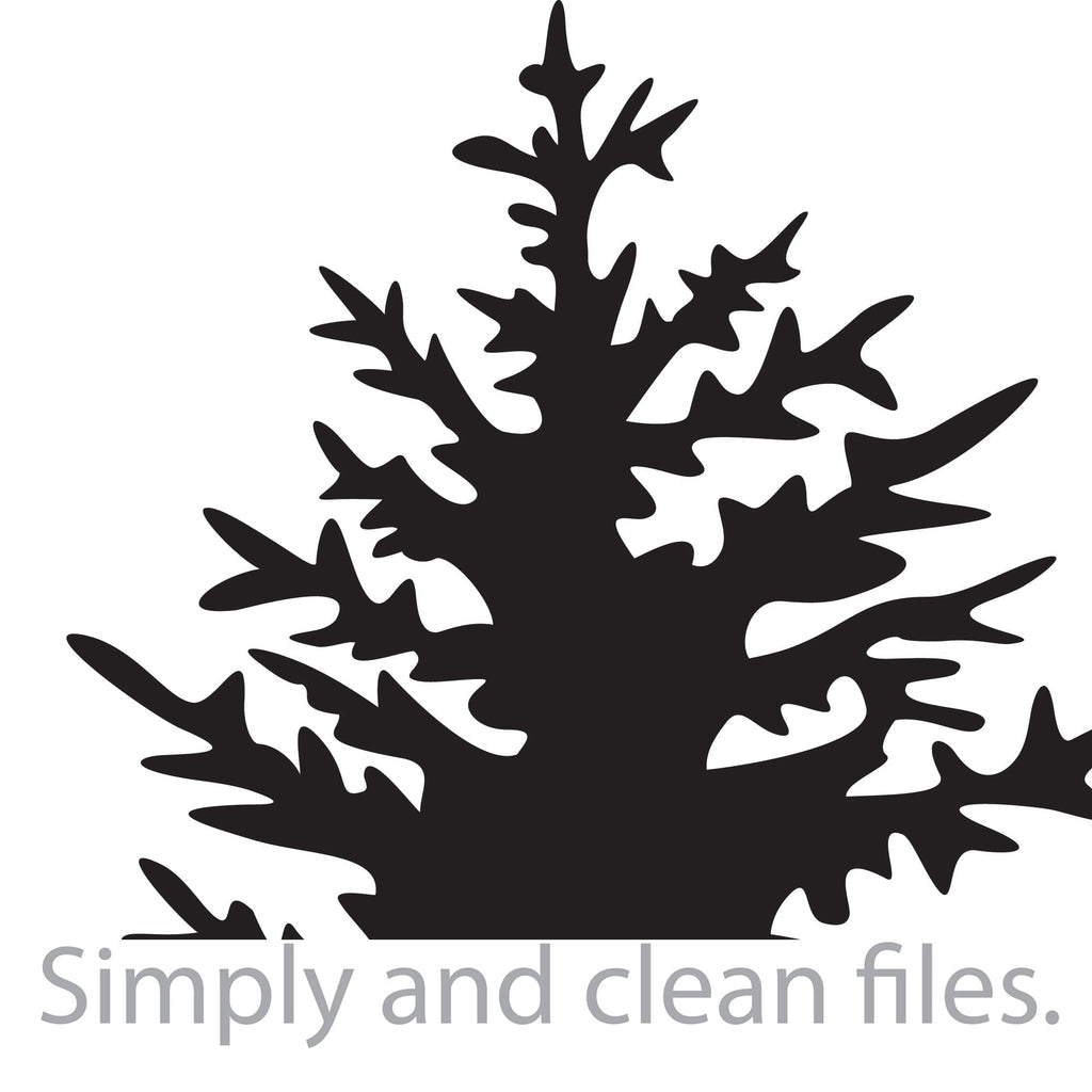 Pine tree. Cut files for Cricut. Clip Art silhouette (eps, svg, pdf ...