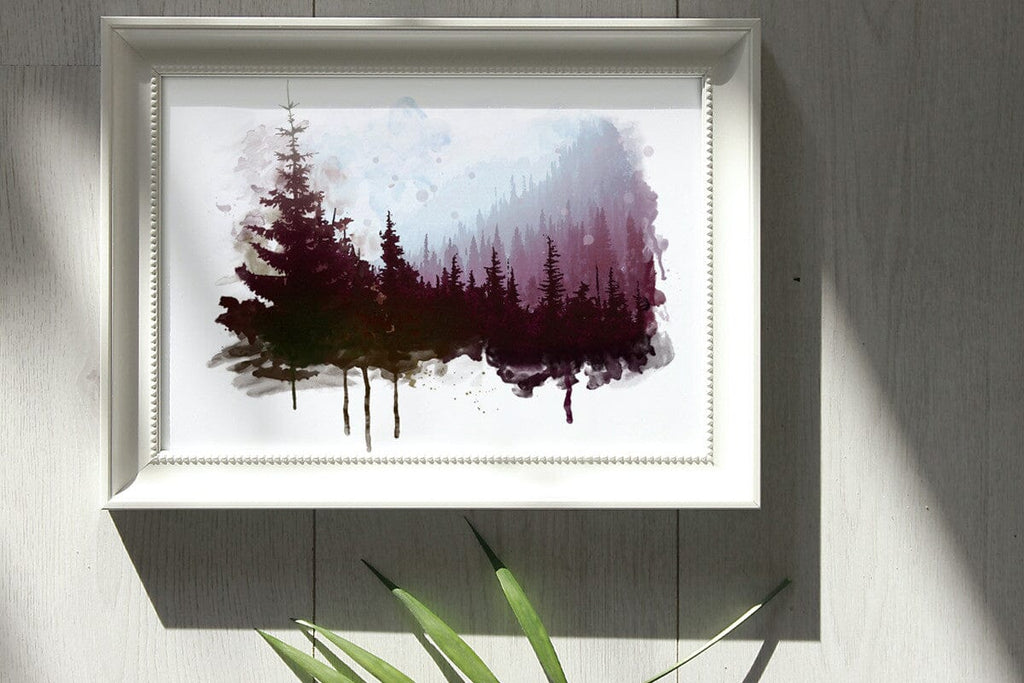 Pine Tree, Watercolor, Forest, Sublimation, Clipart, PNG, JPG - So Fontsy