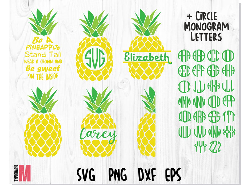 Pineapple Bundle Monogram - So Fontsy