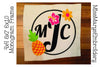 Pineapple Monogram Embroidery Frame - So Fontsy