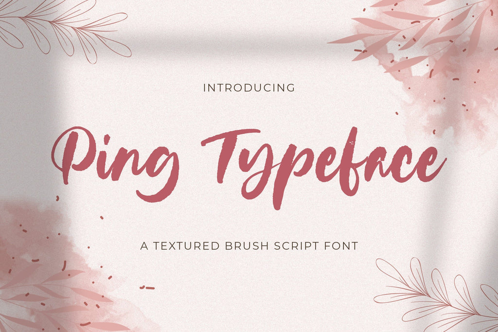 Ping Typeface - Handbrush Font - So Fontsy