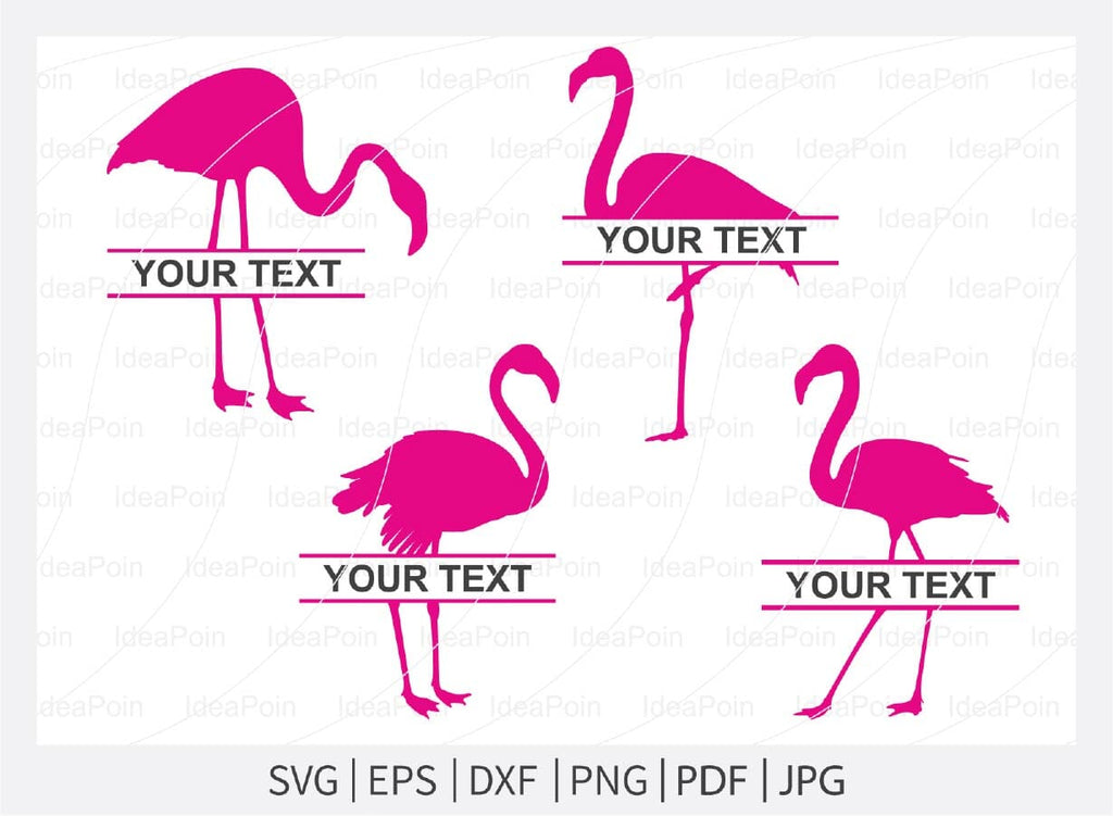 Pink Flamingo Cut file, Flamingo monogram frame, Flamingo svg, Flamingo ...